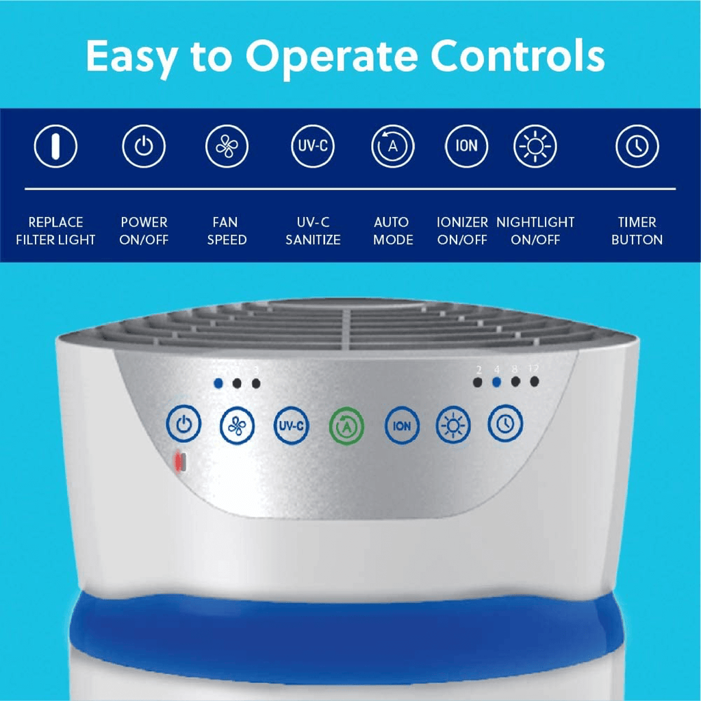 HoMedics TotalClean® 5-in-1 UV Small Room Air Purifier | Nvio